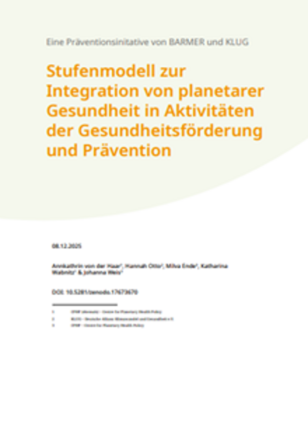 BIÖG - InfoDienst: Integration von planetarer Gesundheit in Aktivitäten ...